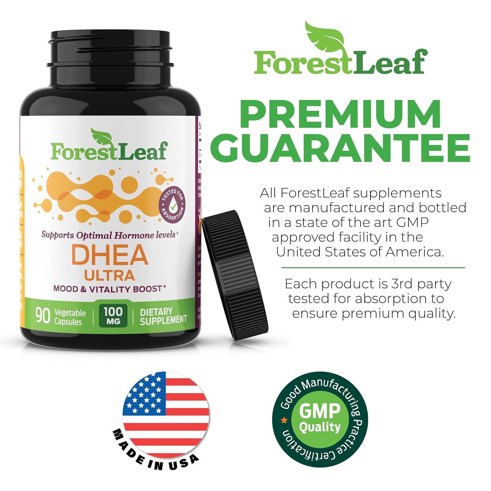 100 mg DHEA capsules for wellness