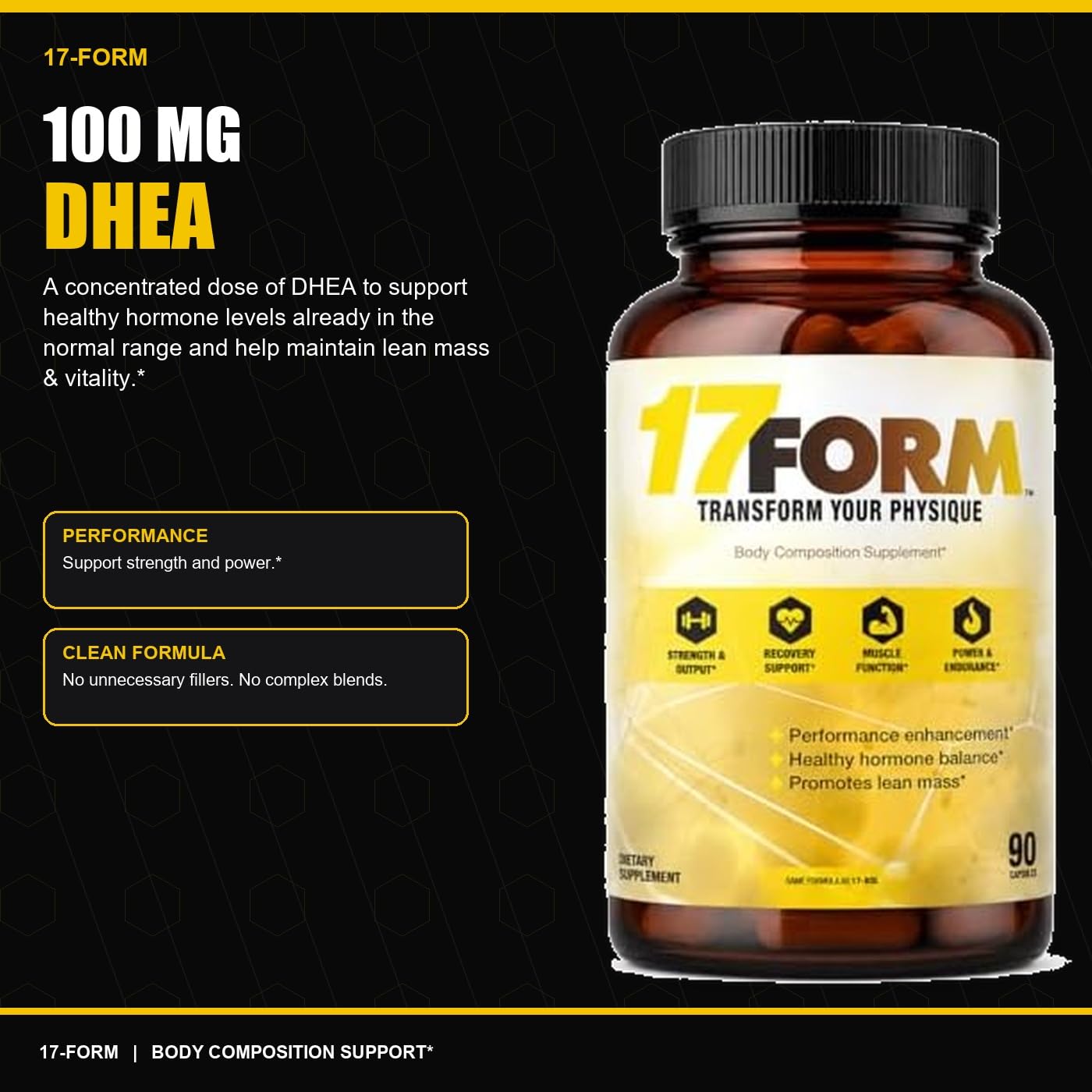 100 mg DHEA for enhanced performance