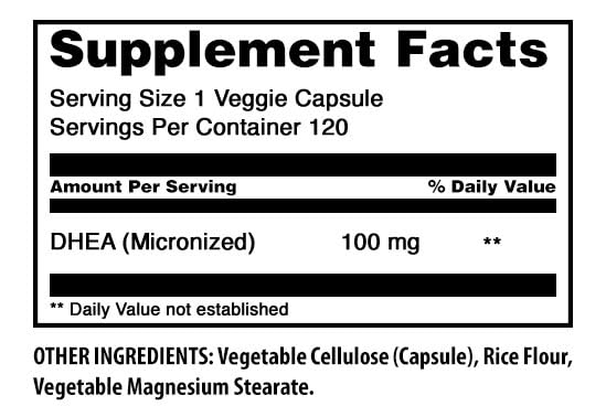 100 mg DHEA for hormonal balance