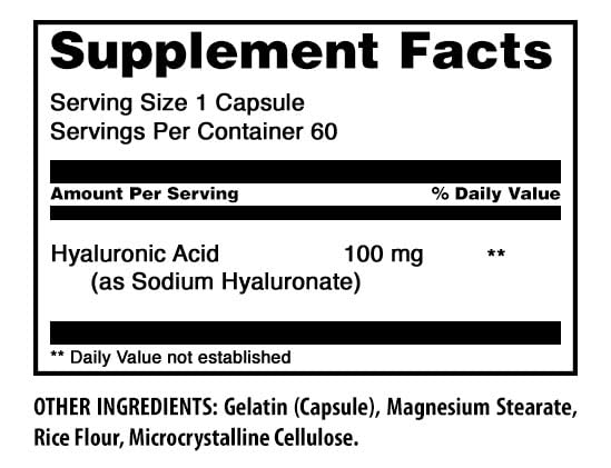 100 mg hyaluronic acid for hydration