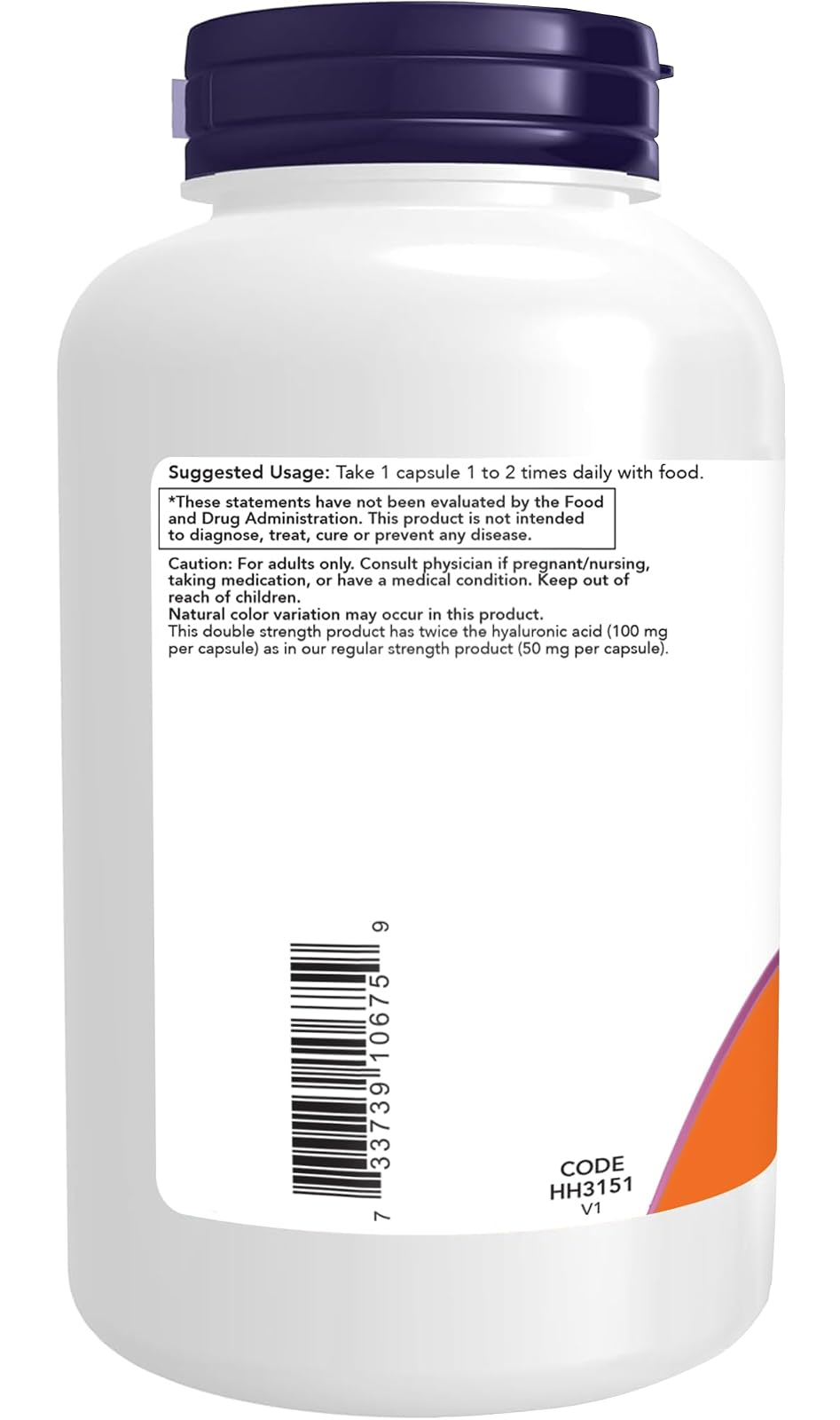 100 mg Hyaluronic Acid supplement