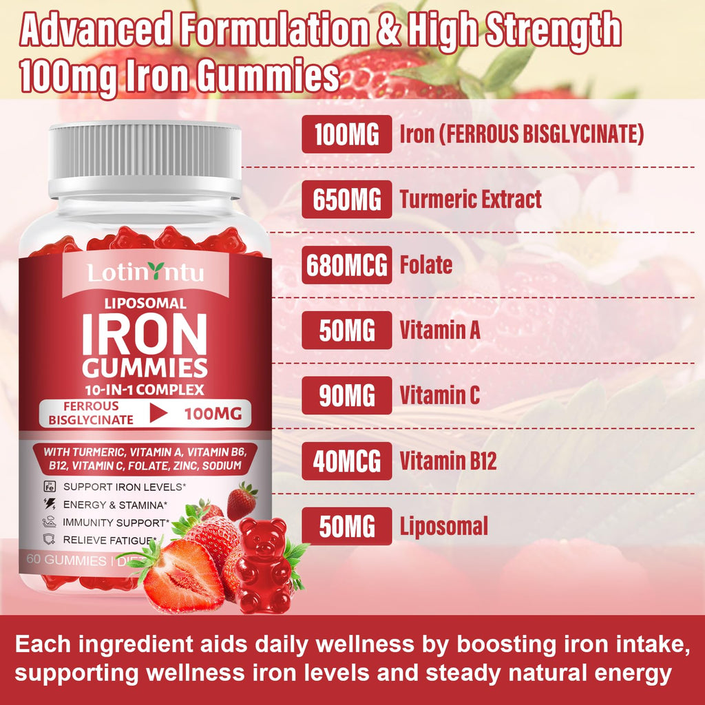 100 mg iron gummies for health