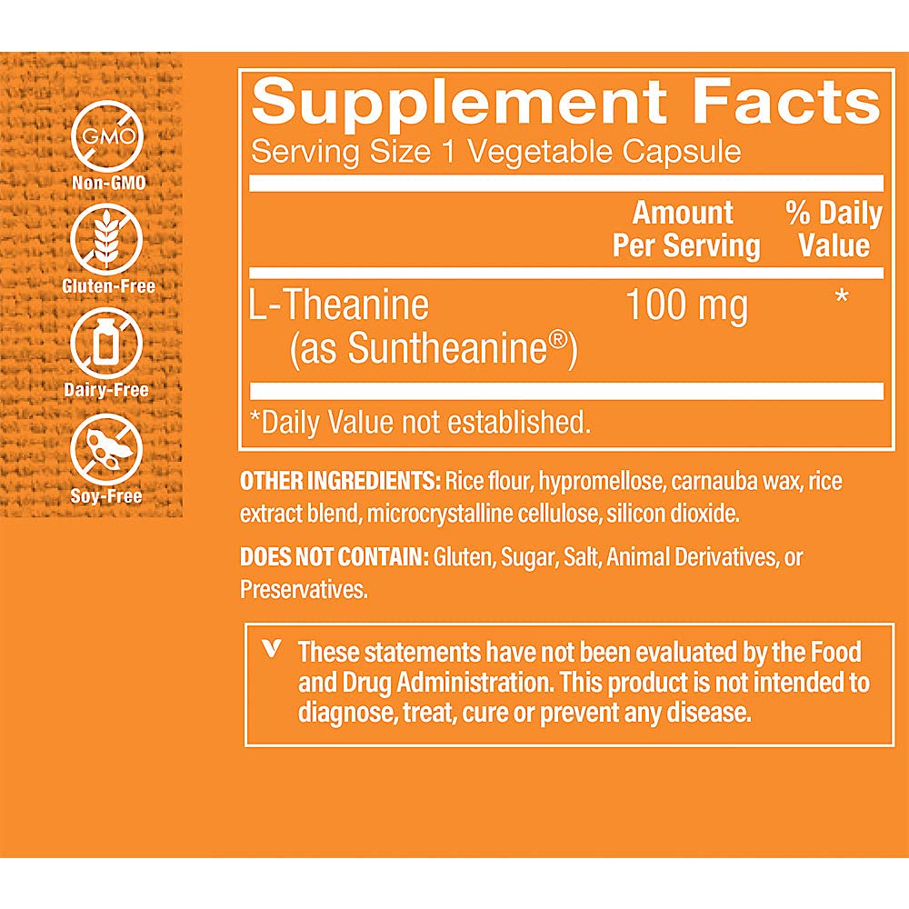100 mg L-Theanine stress relief