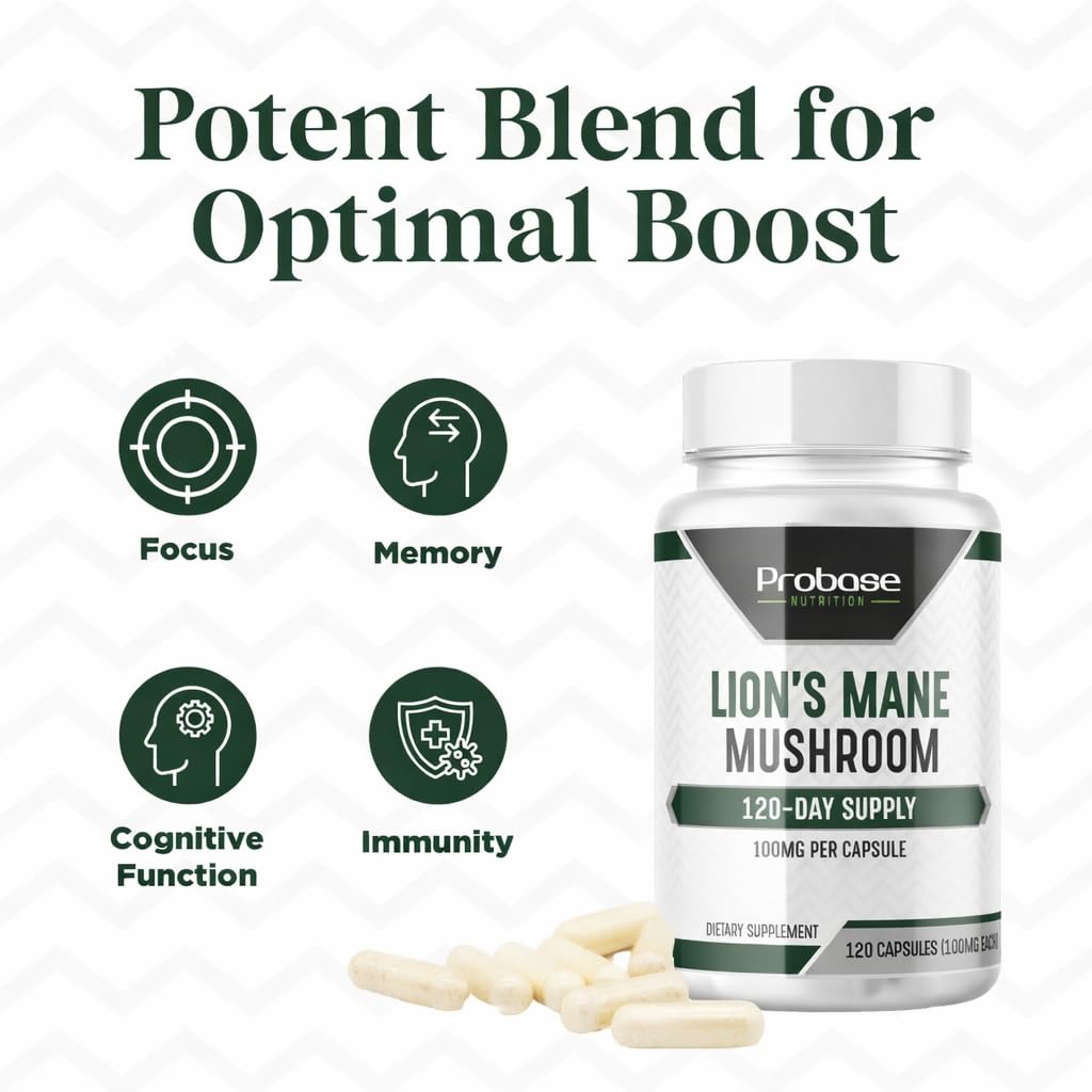 100 mg Lion's Mane mushroom supplement