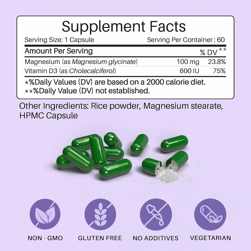 100 mg magnesium glycinate for muscle support