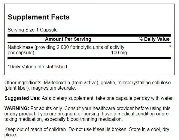 100 mg nattokinase for digestive health