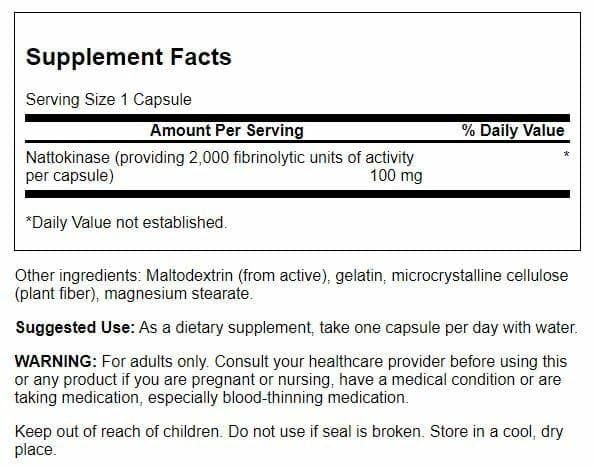 100 mg nattokinase for digestive health