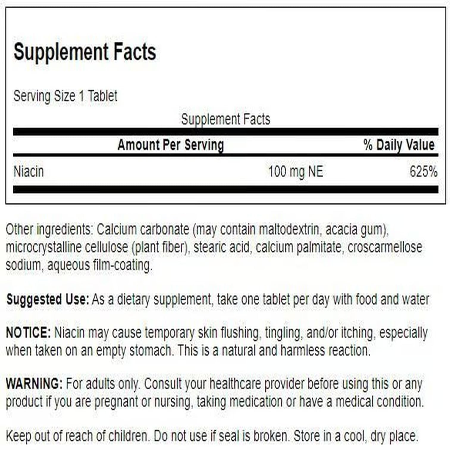 100 mg Niacin for energy support