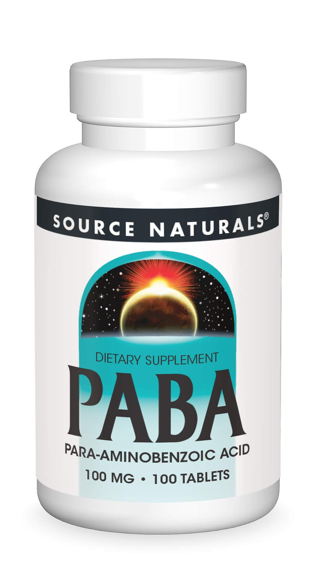 100 mg PABA vitamin tablets