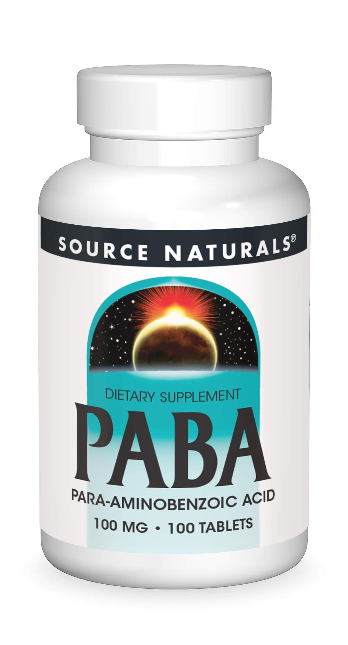 100 mg PABA vitamin tablets