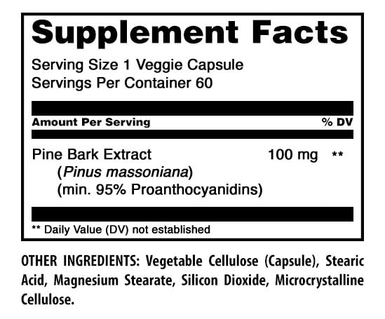 100 mg Pine Bark Extract capsules