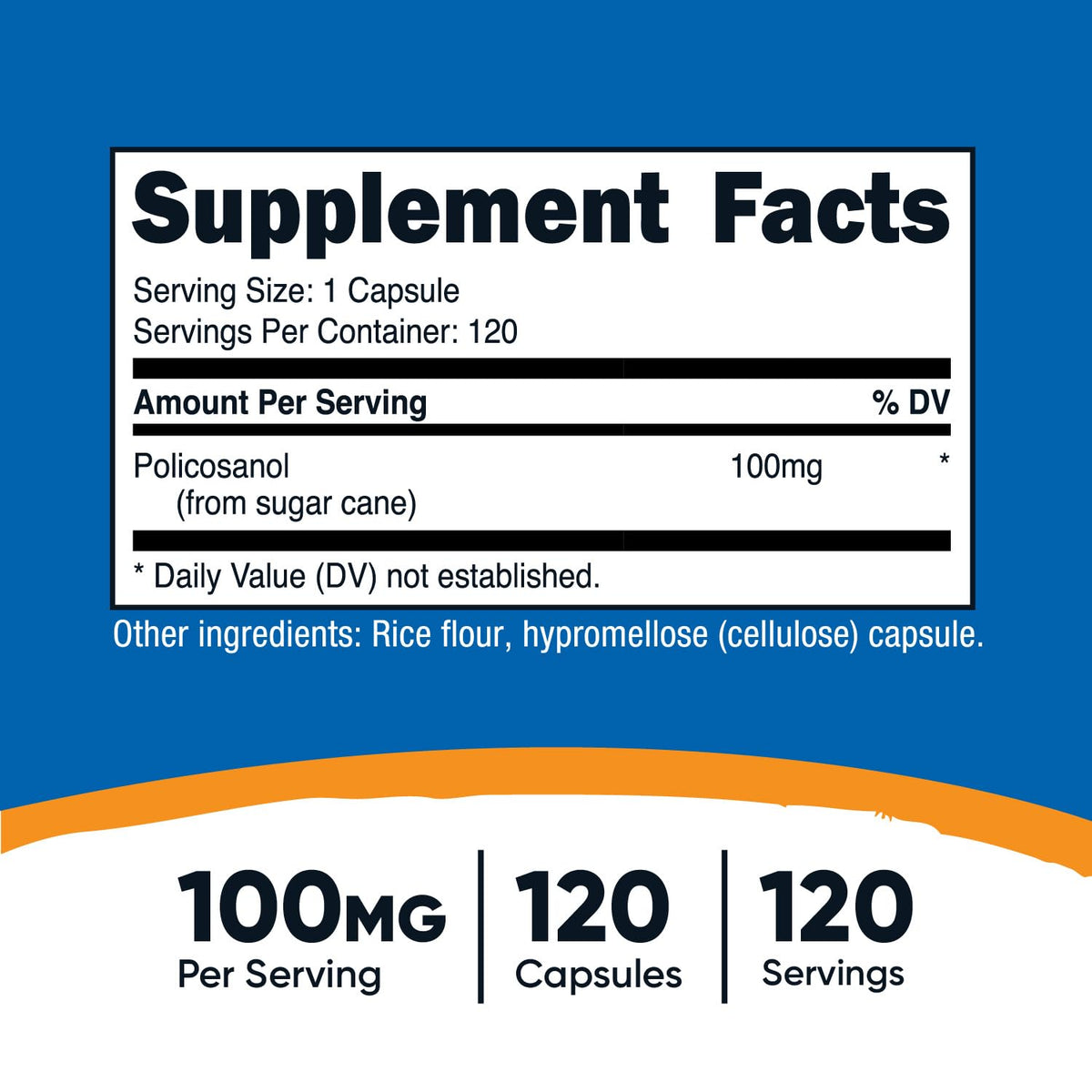 100 mg Policosanol capsules for daily wellness