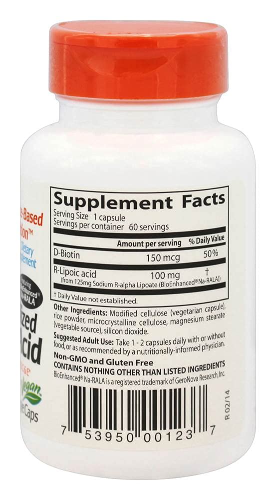 100 mg R-Lipoic Acid supplement