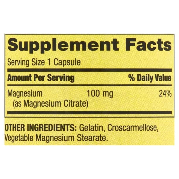 100 mg rapid-release magnesium