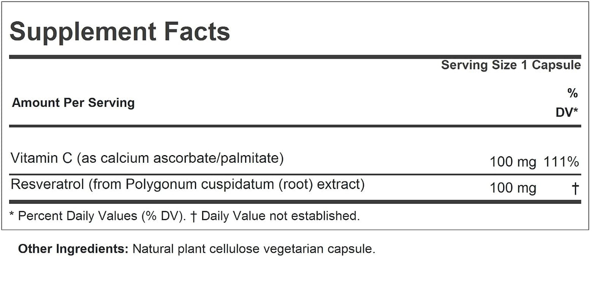 100 mg Resveratrol for heart health