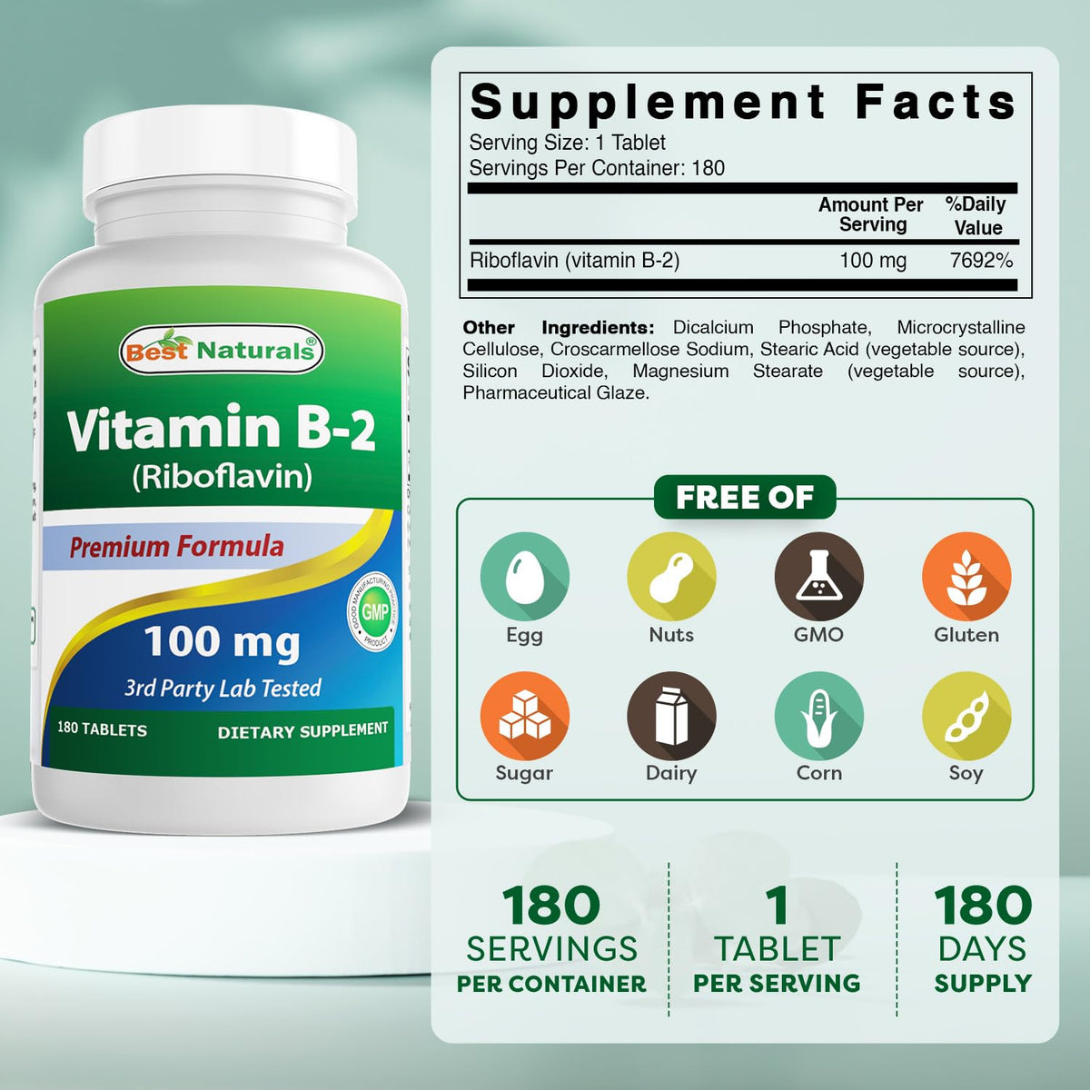 100 mg riboflavin for energy support