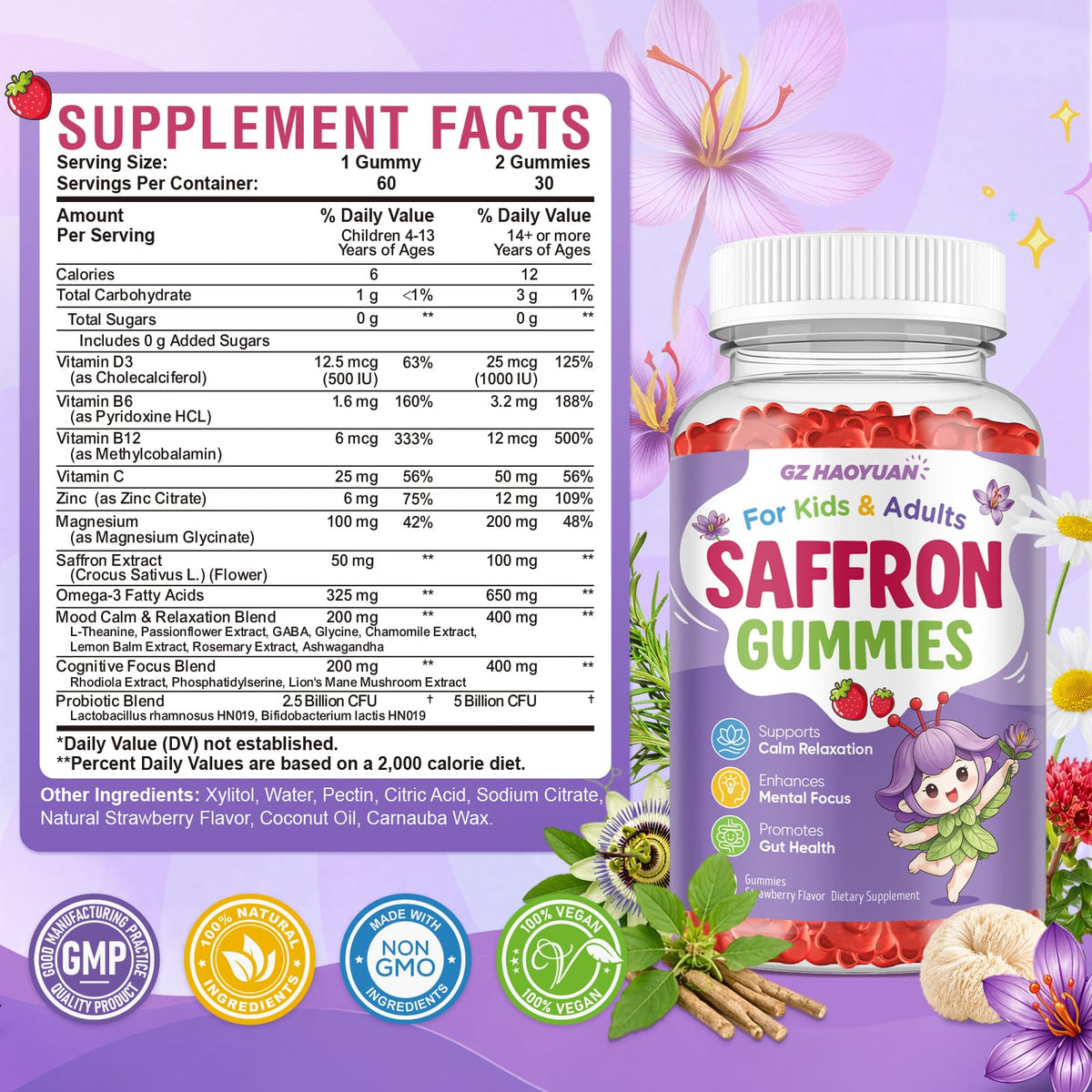 100 mg saffron multivitamin benefits