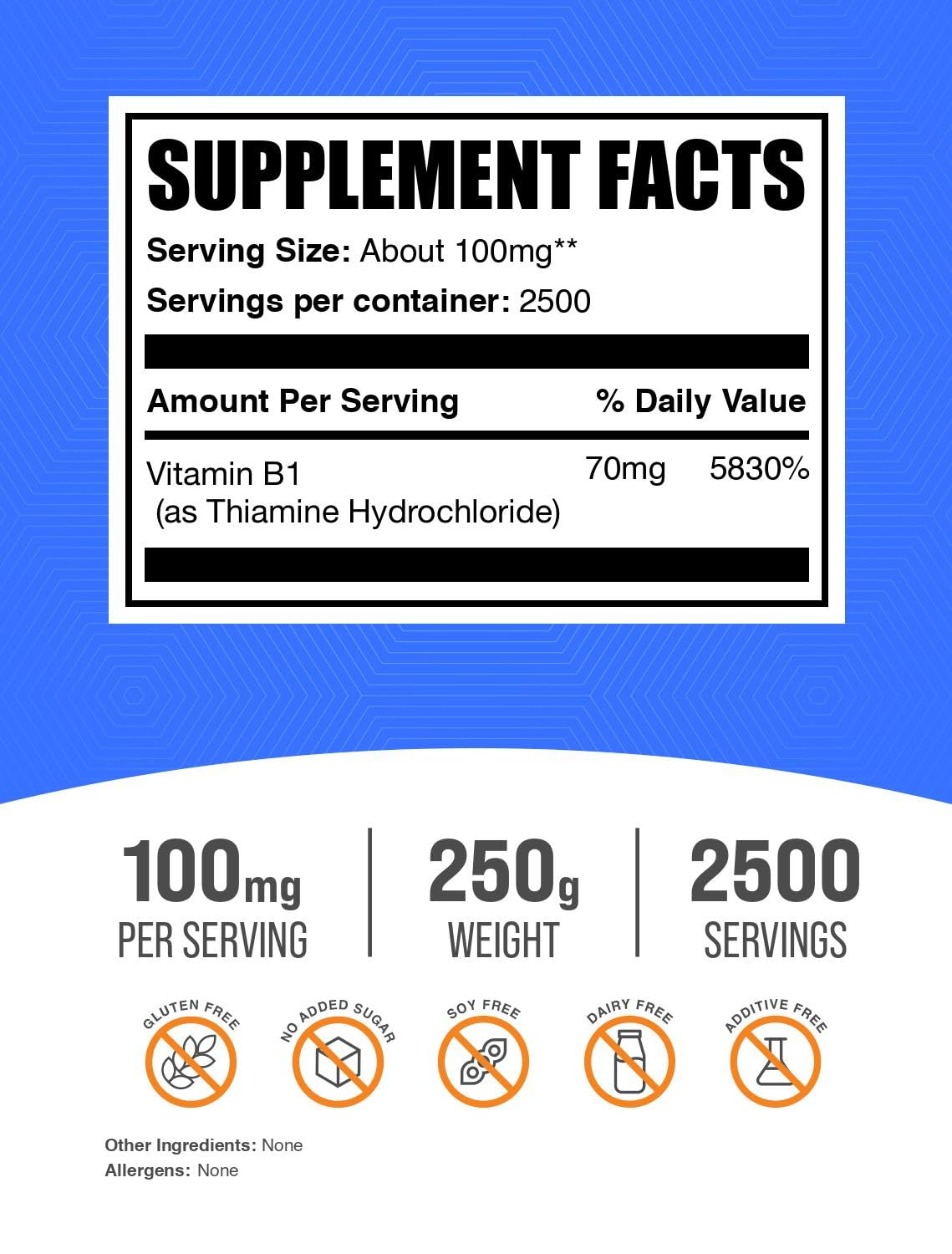 100 mg thiamine for energy support