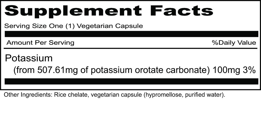 100 mg vegetarian potassium capsules