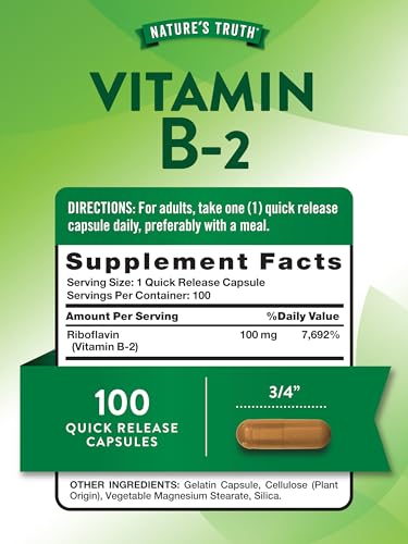 100 mg Vitamin B2 supplement
