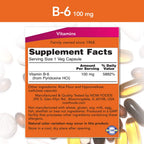 100 mg Vitamin B6 capsules for mood support