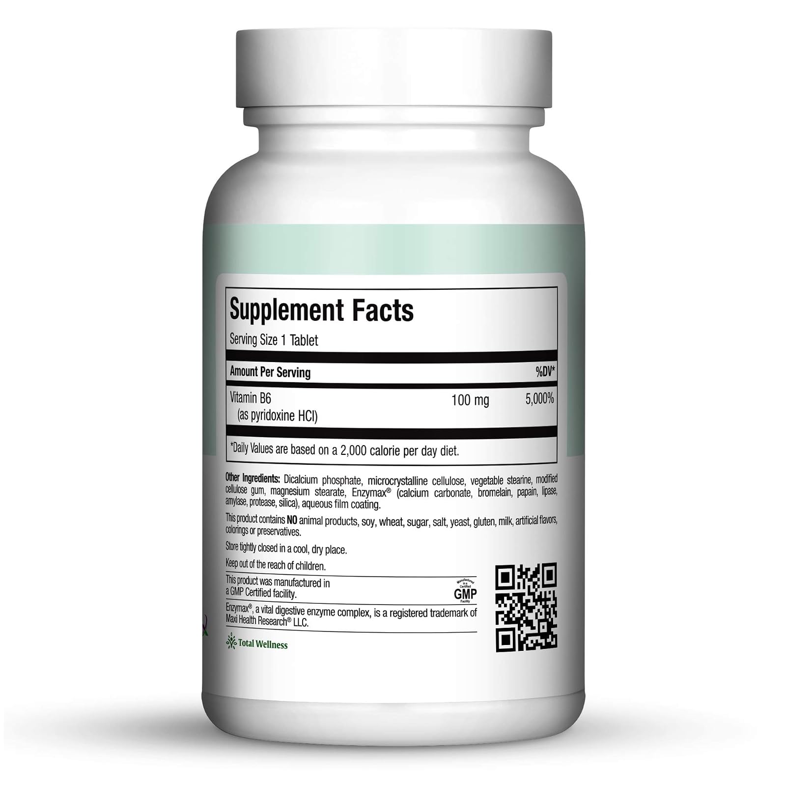 100 mg Vitamin B6 for energy support