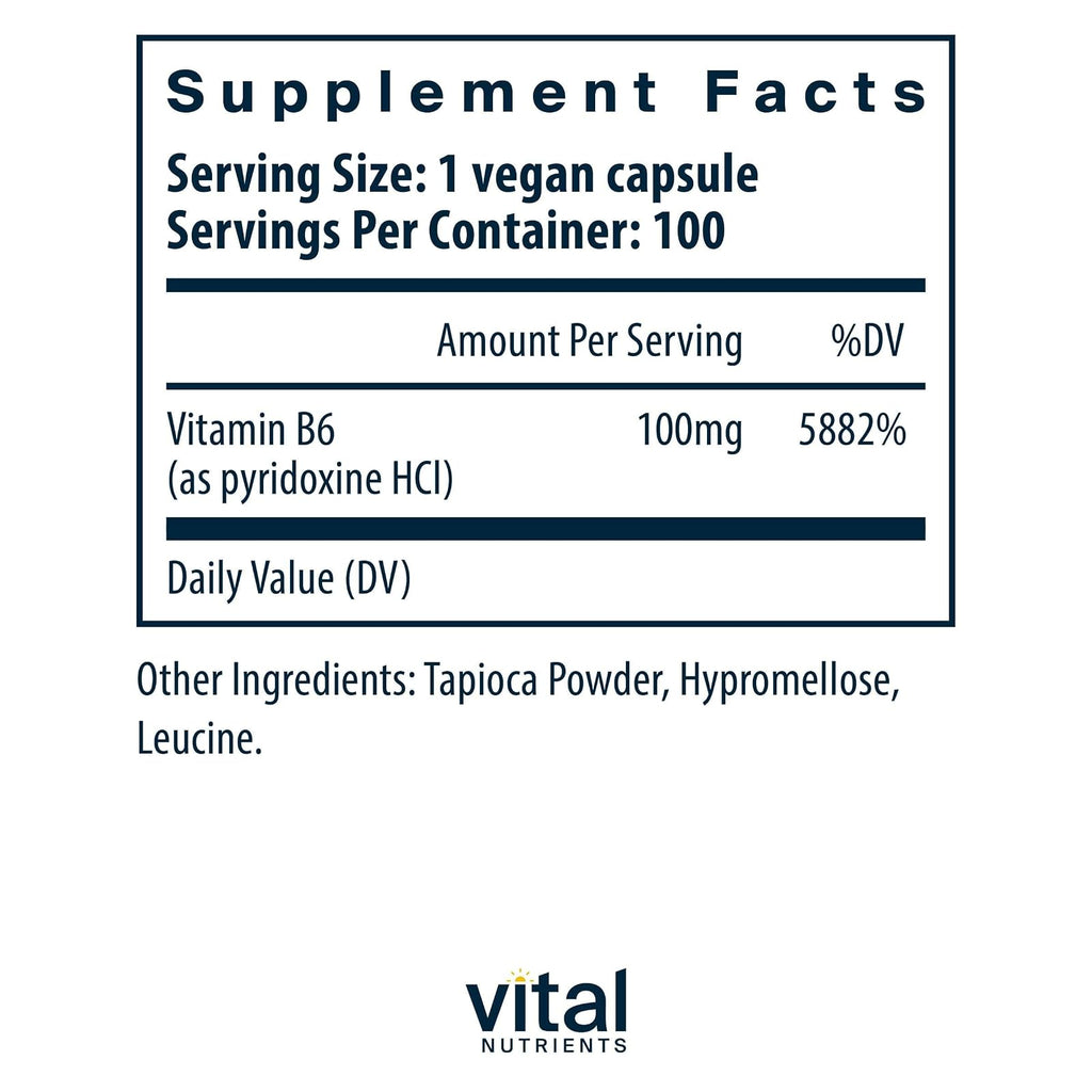 100 mg Vitamin B6 for energy
