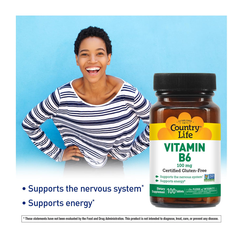100 mg Vitamin B6 tablets