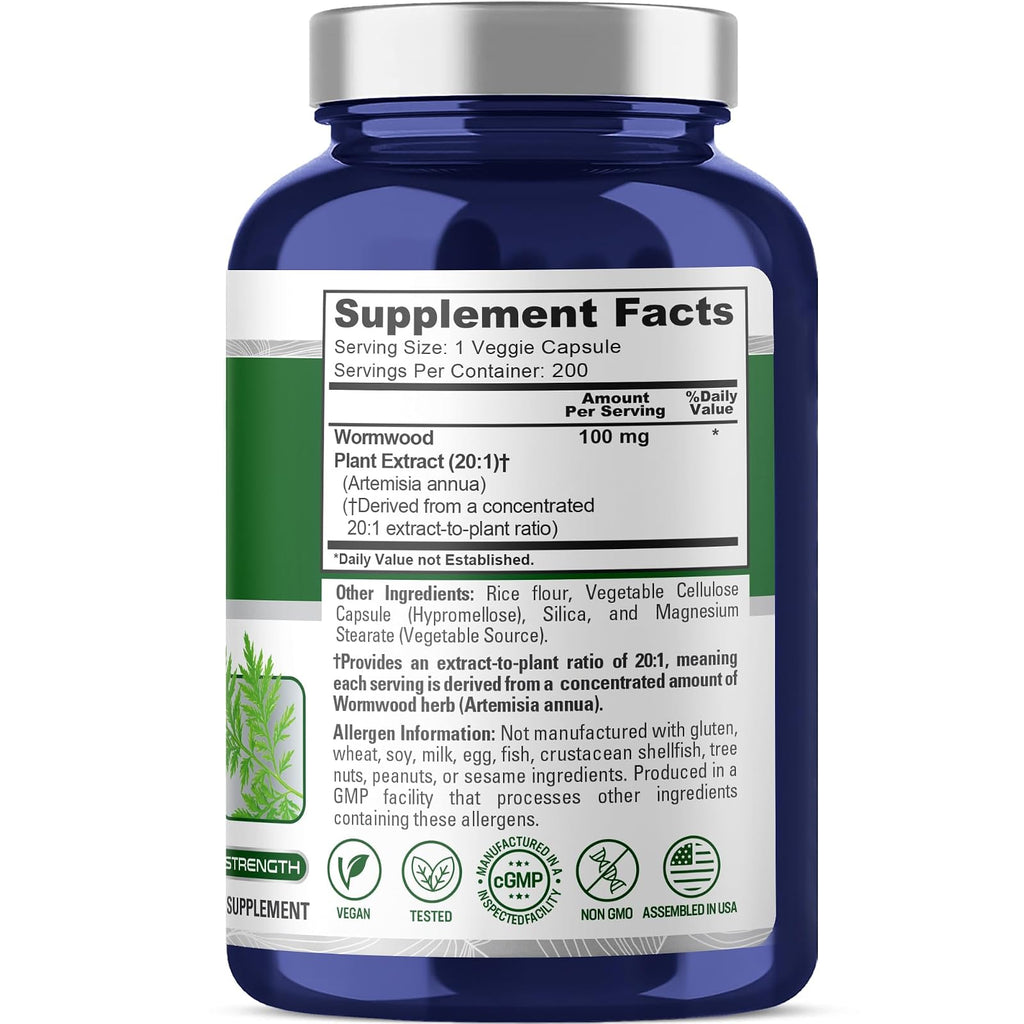 100 mg wormwood for immune support