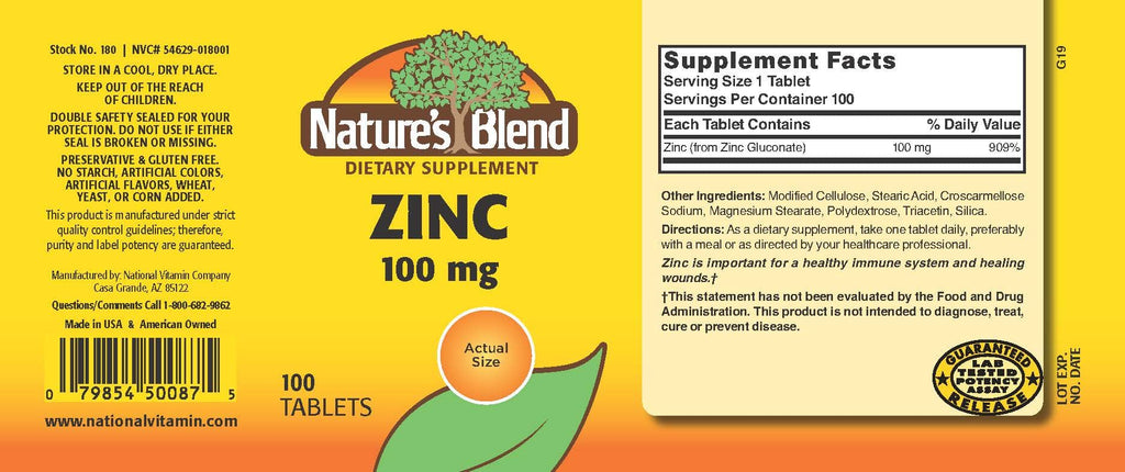 100 mg zinc for daily wellness