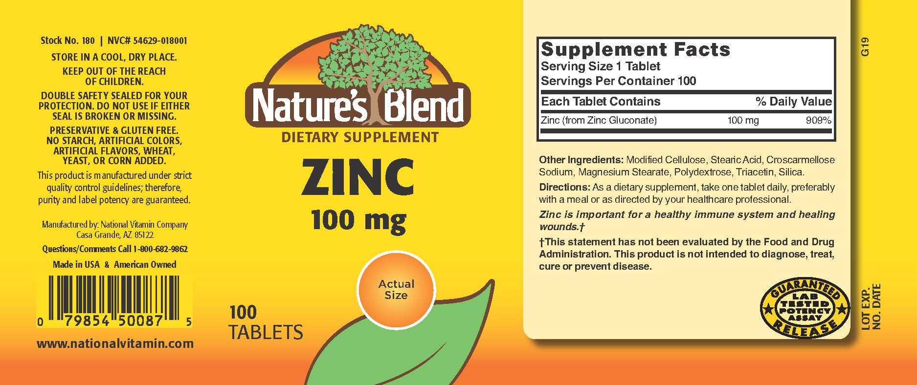 100 mg zinc for daily wellness