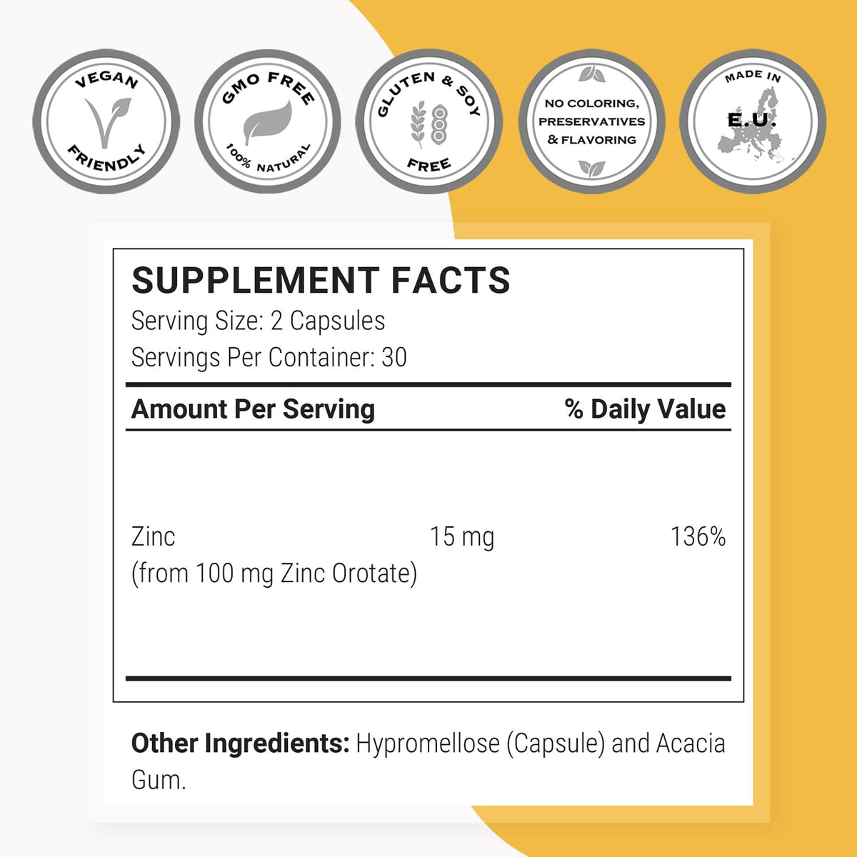 100 mg zinc orotate for better absorption