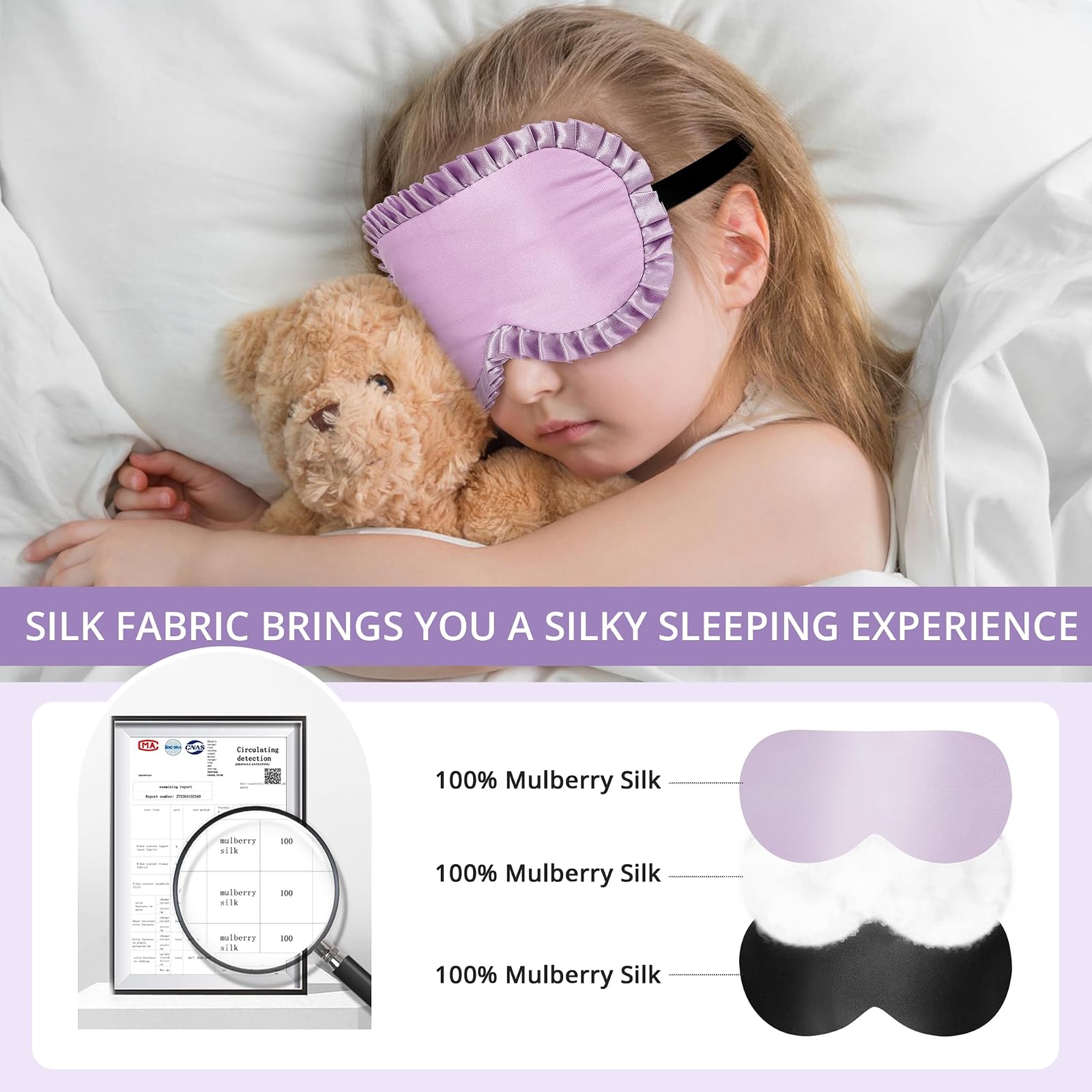 100% mulberry silk eye mask comfort