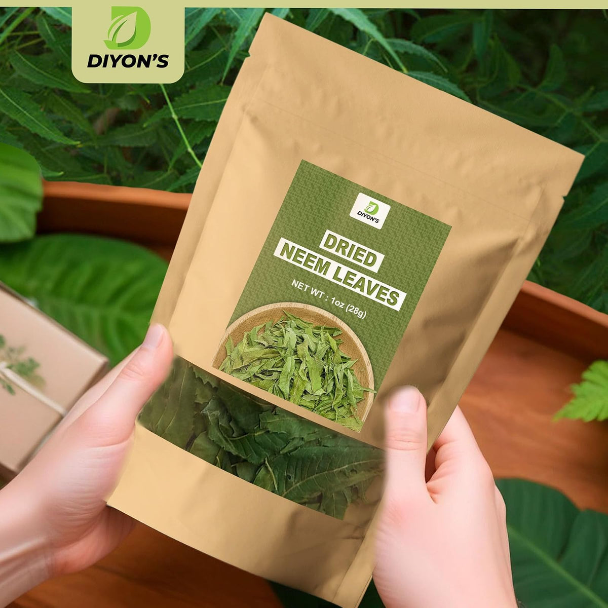 100% natural air dried neem leaves