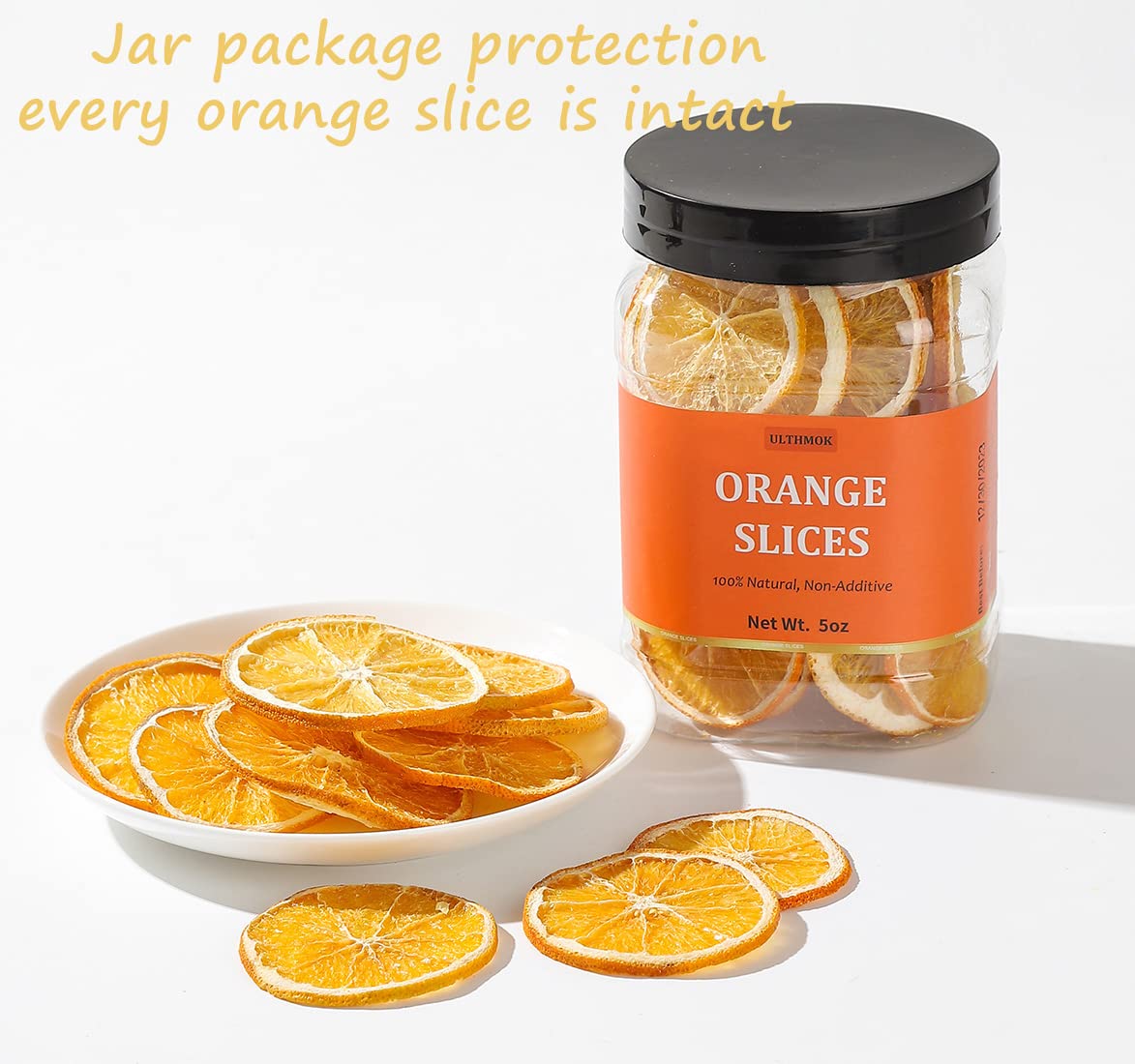 100% natural dried orange slices