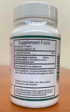 100% natural fiber supplement tablets