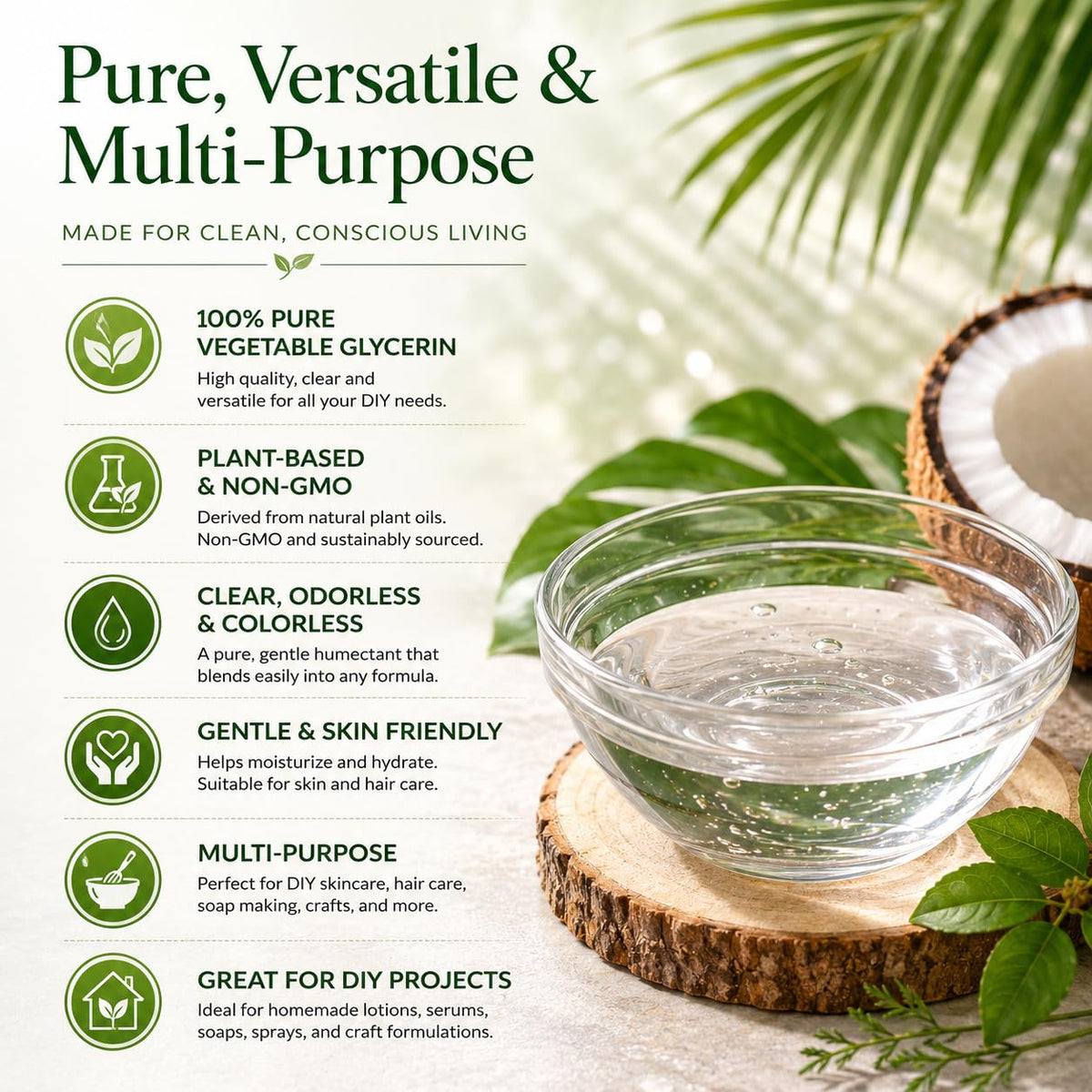 100% natural glycerin for skin care