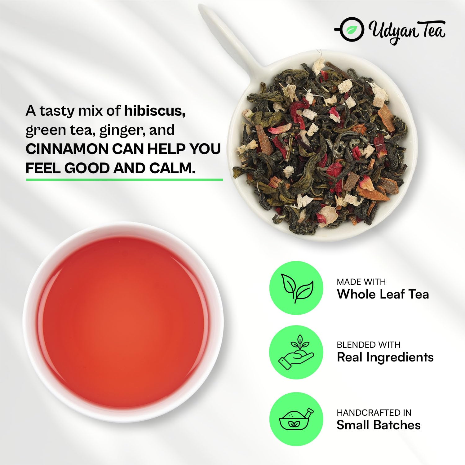 100% natural green tea ingredients