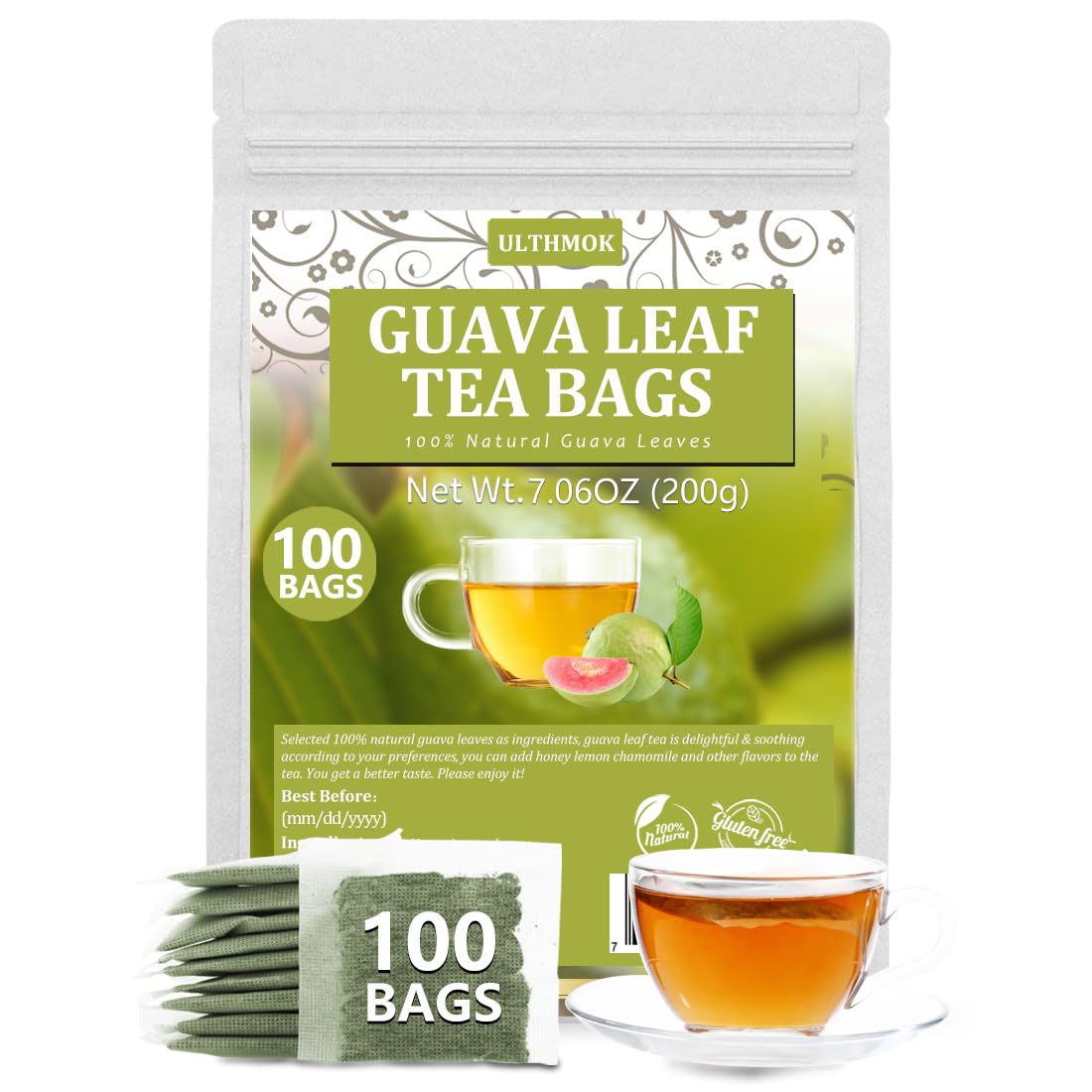 100% natural guava leaf tea bags