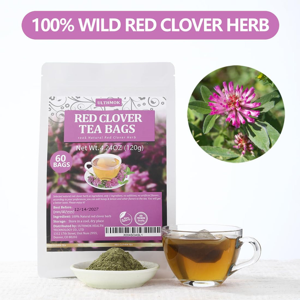 100% natural herbal red clover tea