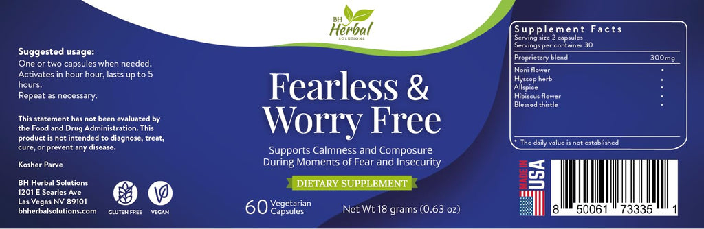 100% natural herbal supplements for calmness