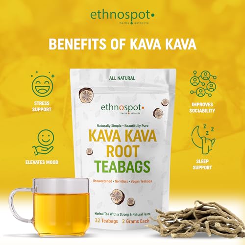 100% natural kava kava root teabags