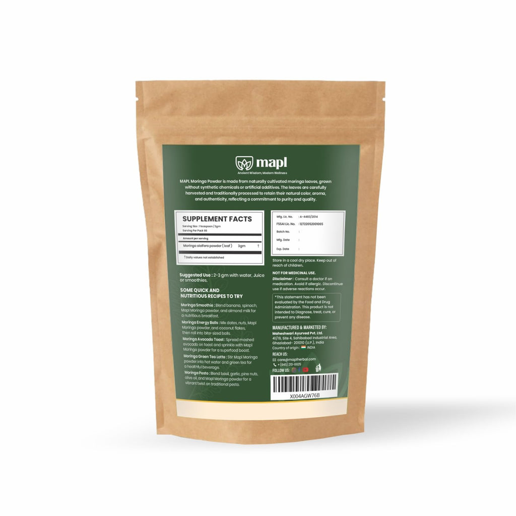 100% natural moringa leaf powder