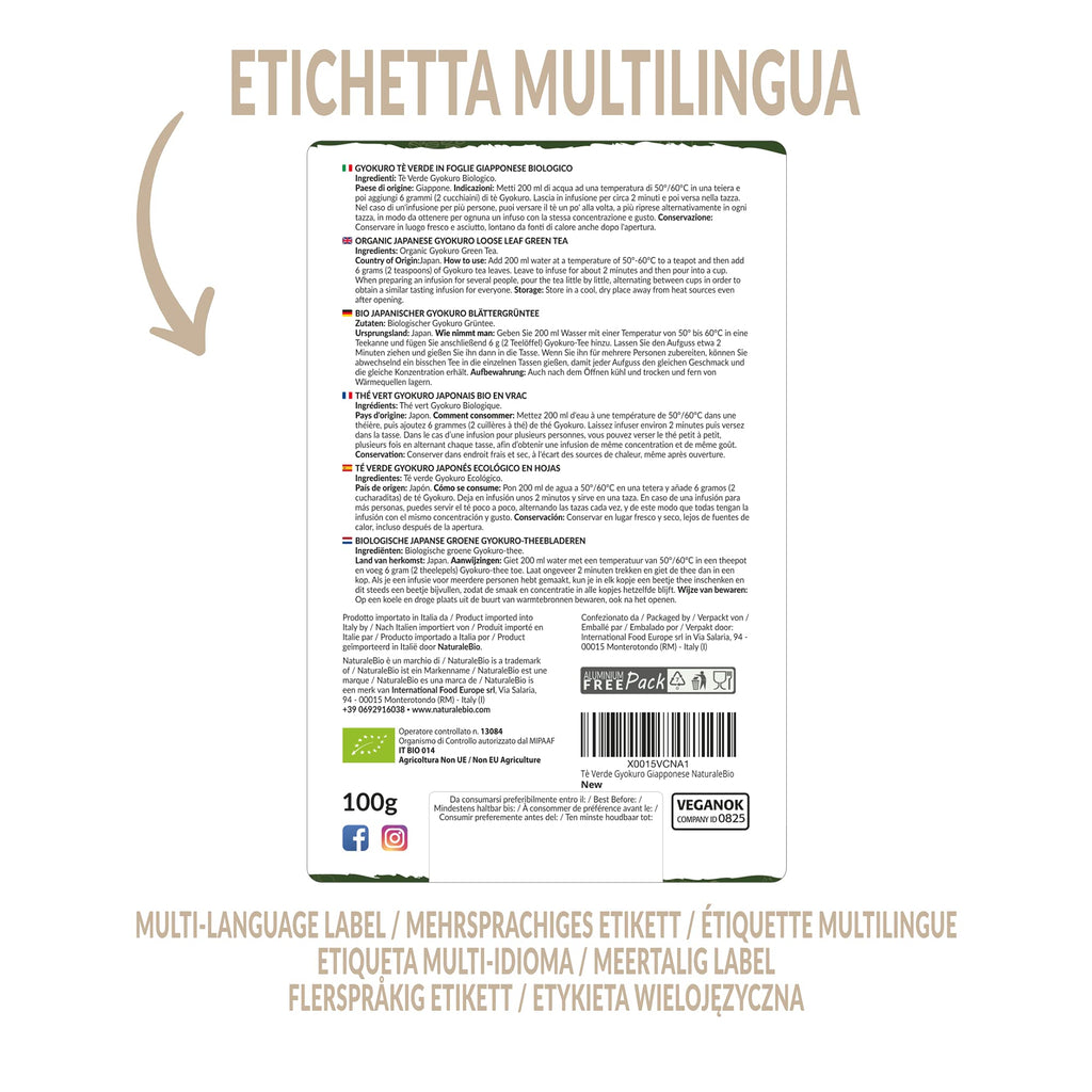 100% natural organic green tea