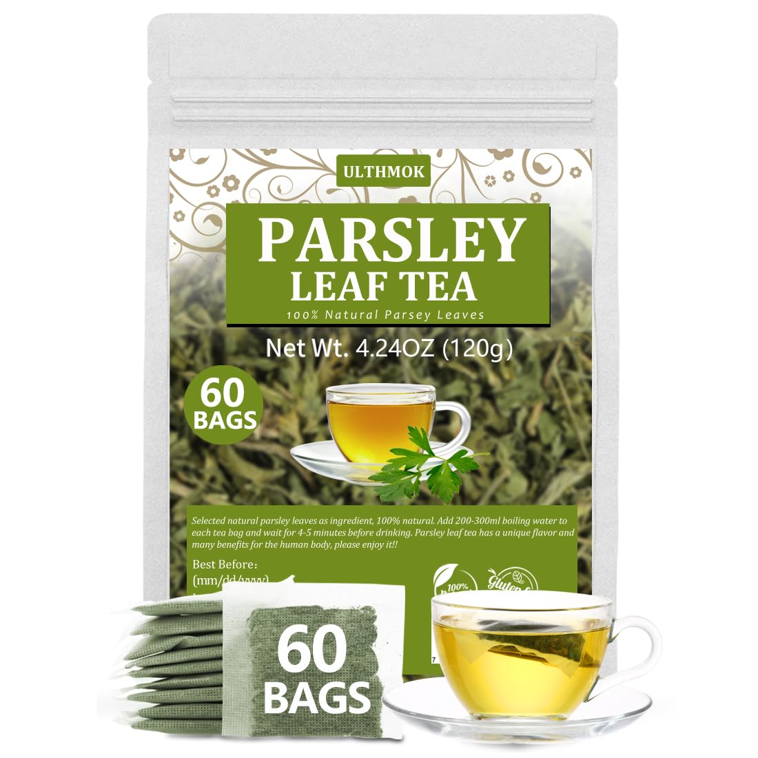 100% natural parsley tea bags