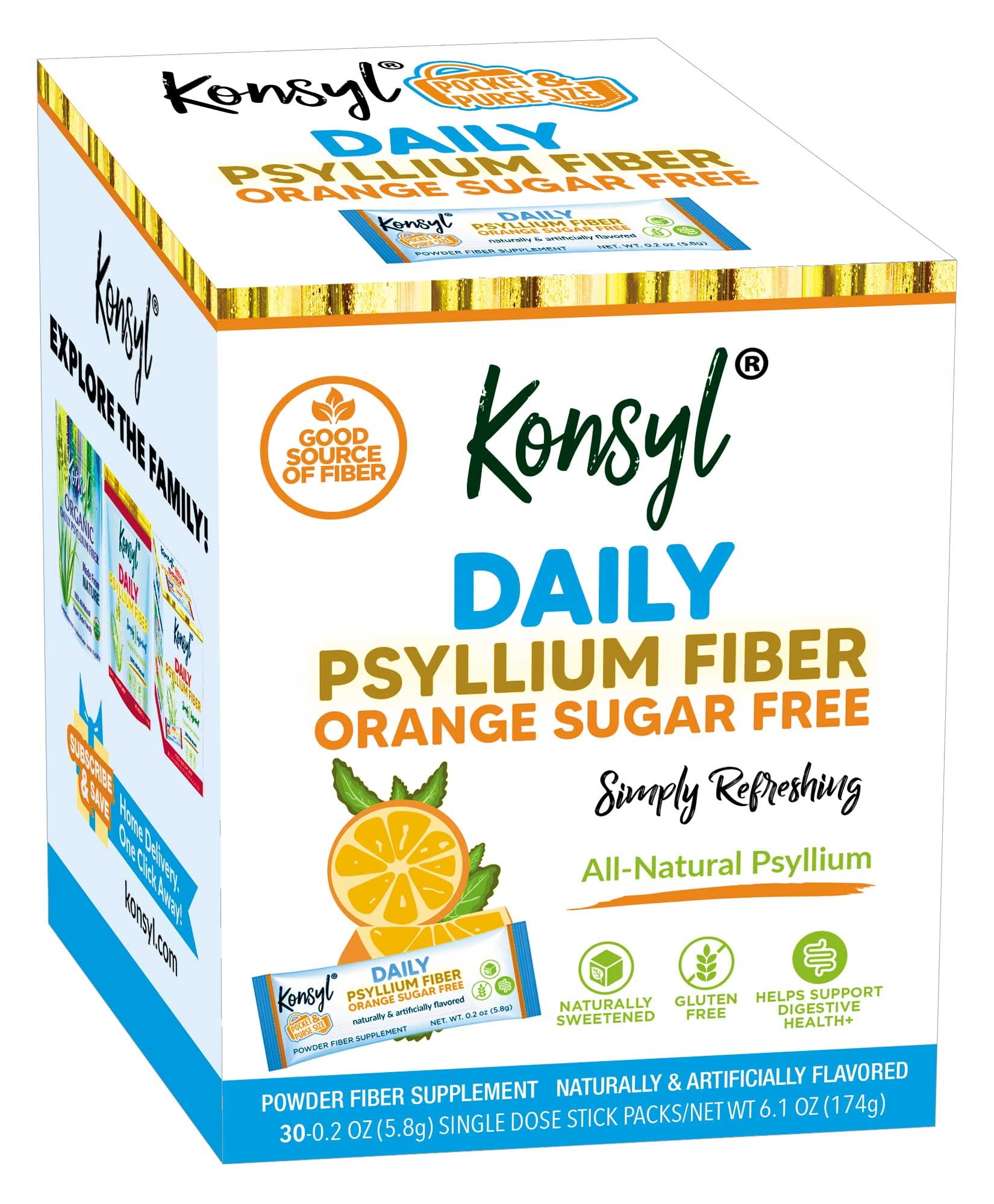 100% natural psyllium husk powder stickpacks
