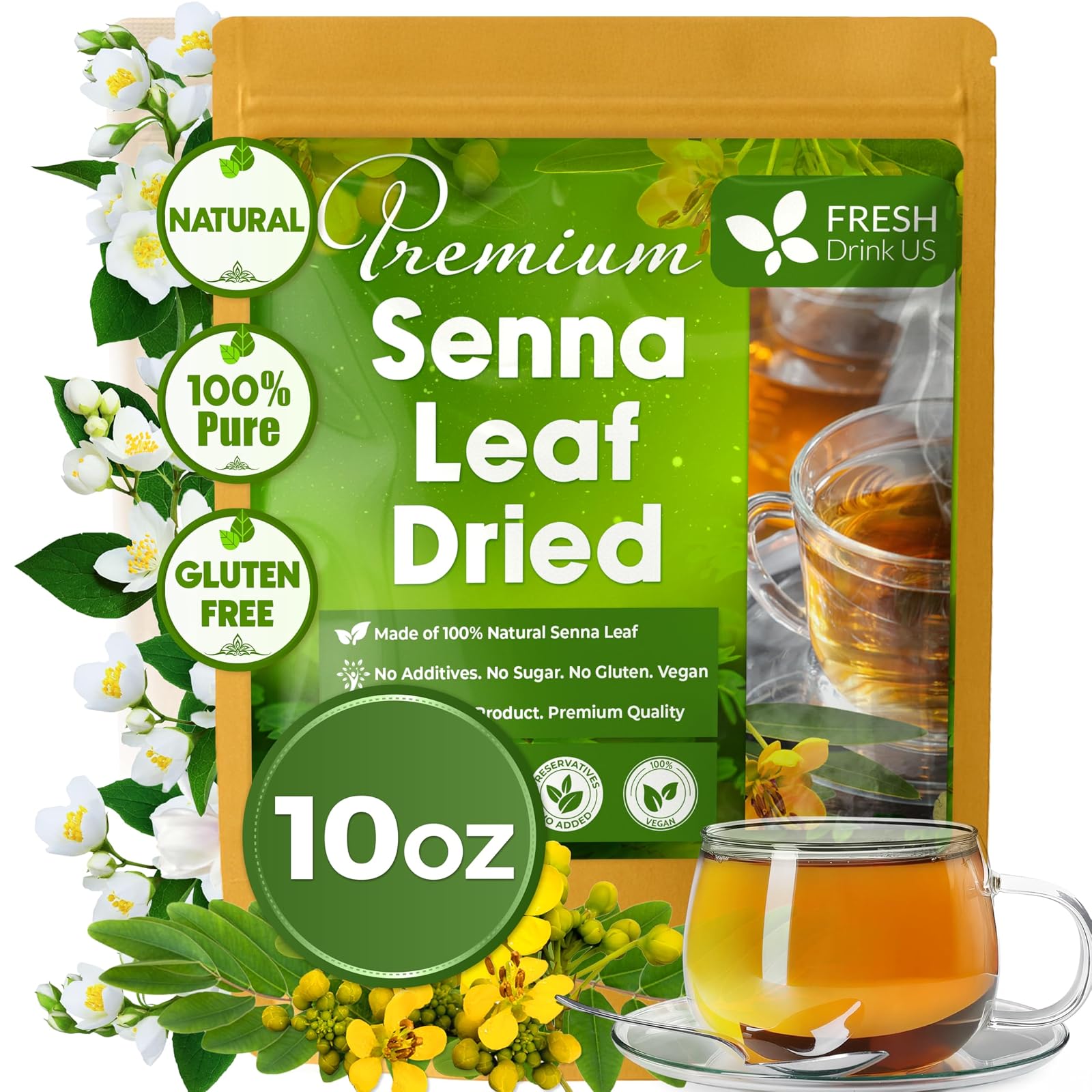 100% natural senna leaves tea