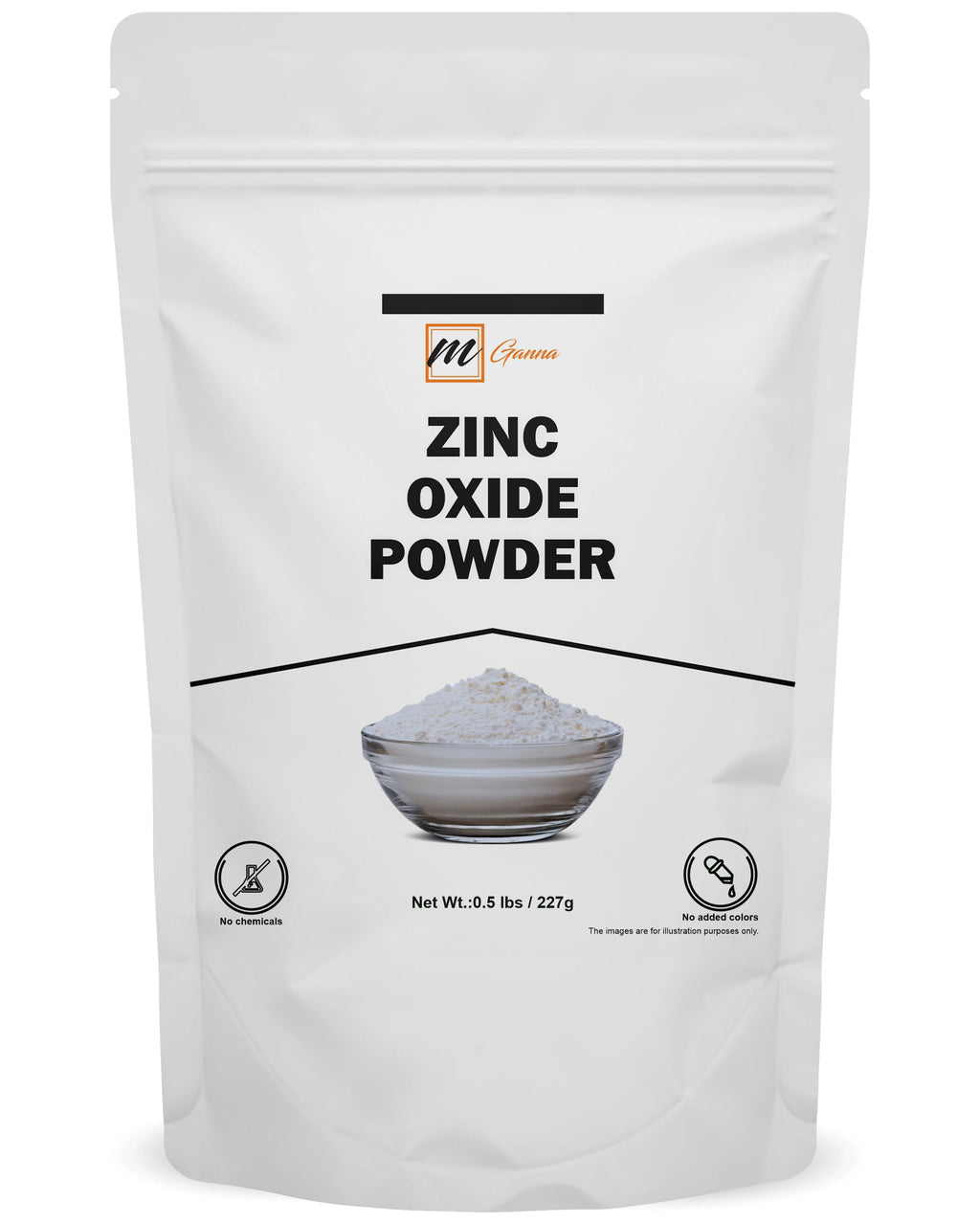 100% natural zinc oxide powder