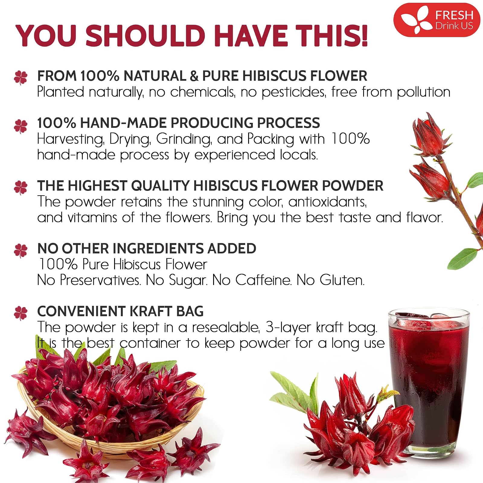 100% organic hibiscus herbal tea