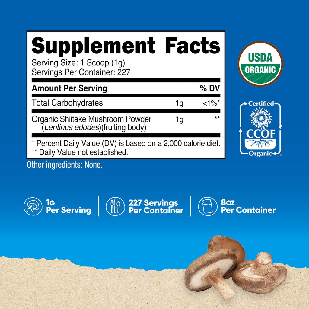 100% organic mushroom superfood powder